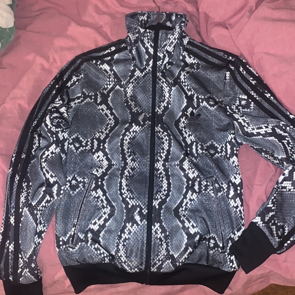 Adidas Navy Blue Reptile Snake Pattern Track Jackets … - Gem